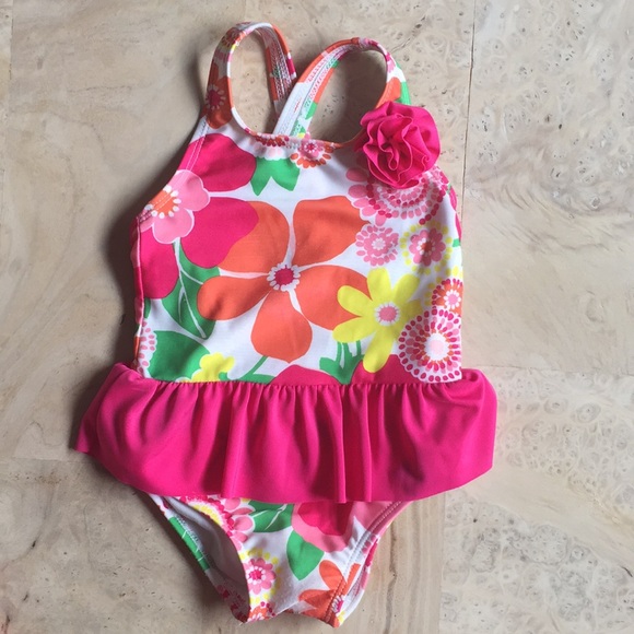 Gymboree | Swim | 824 Girls Swim Set Gymboree Suit Gap Hat Coverup ...